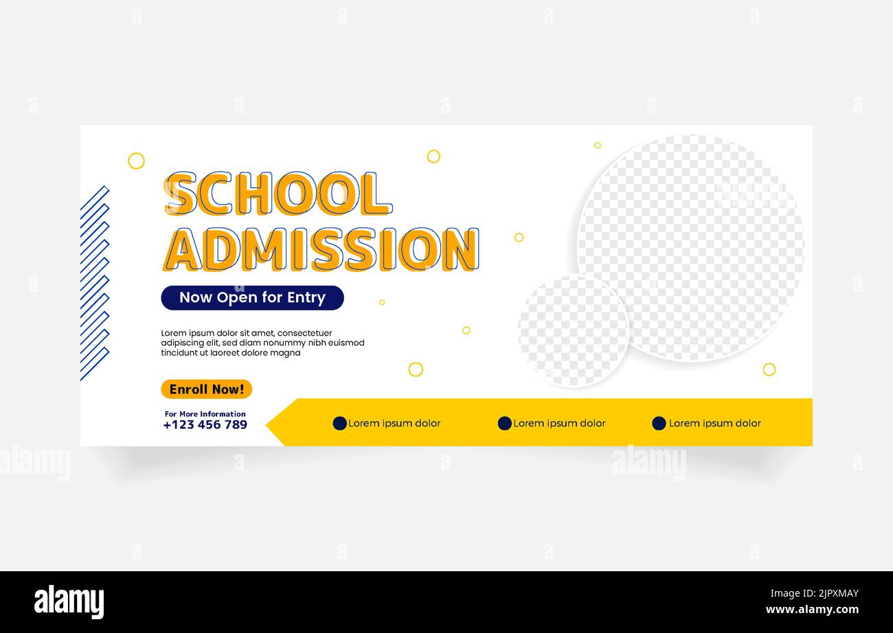 school admission banner template vector design Stock Vector Image & Art ...