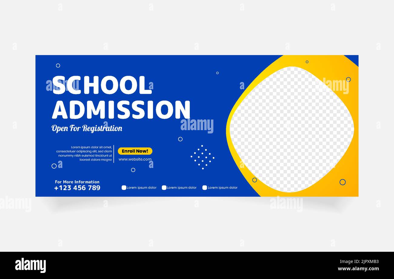 school admission banner promotion template banner Stock Vector Image ...