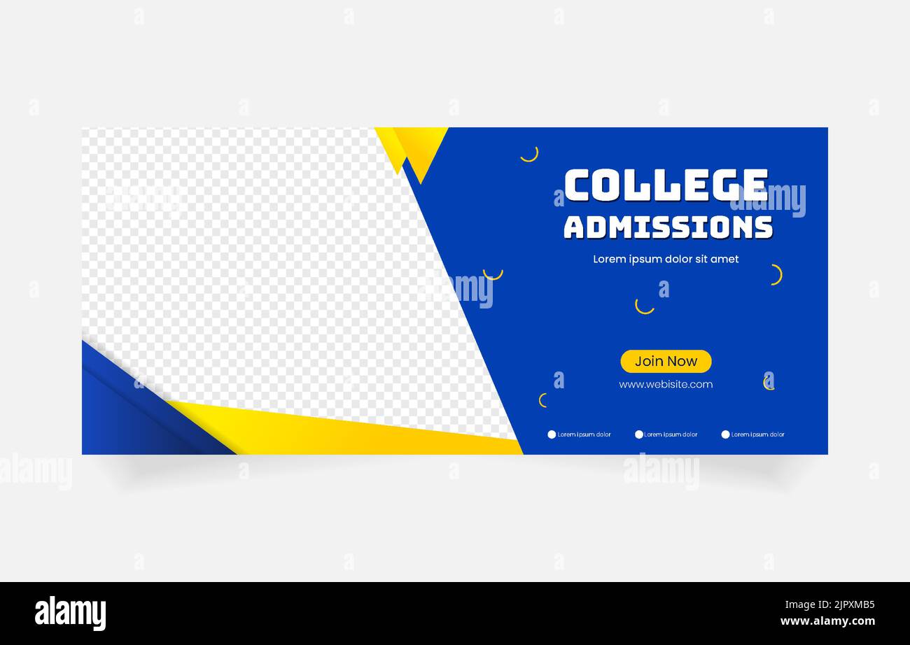 college admission banner template vector design Stock Vector Image ...
