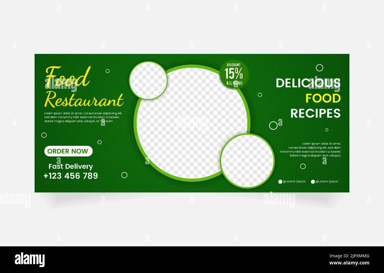 banner design restaurant and cafe menu promo Stock Vector Image & Art ...