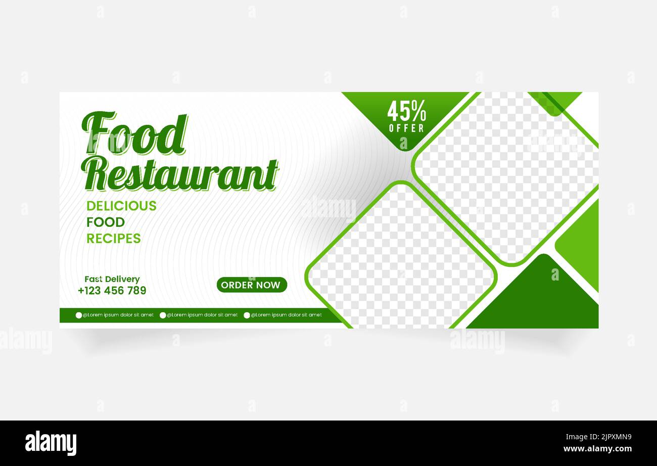 food restaurant promo template design Stock Vector Image & Art - Alamy