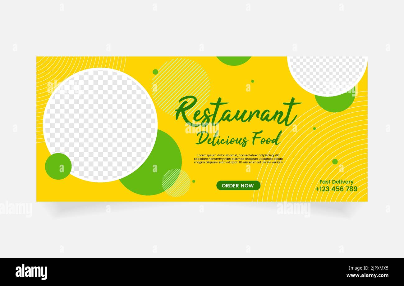 Restaurant and cafe menu promo banner design Stock Vector Image & Art ...