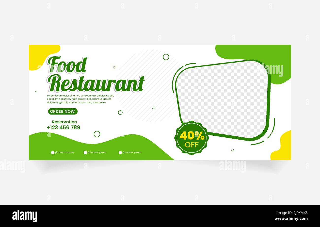food restaurant banner template design menu Stock Vector Image & Art ...