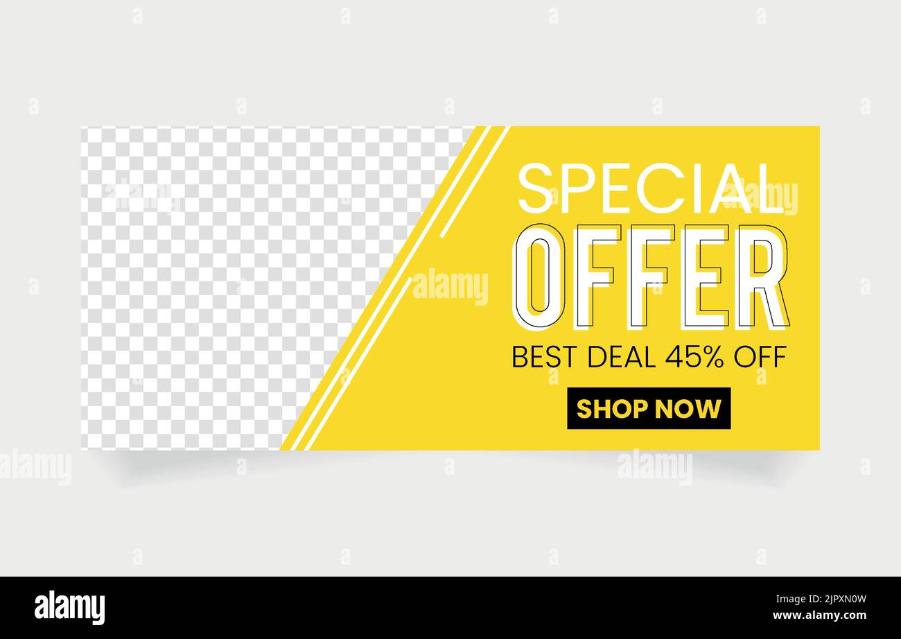 sale offer template banner design Stock Vector Image & Art - Alamy