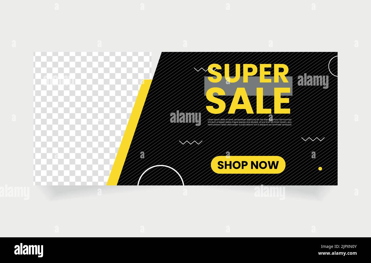 super sale banner template design product promo Stock Vector Image ...