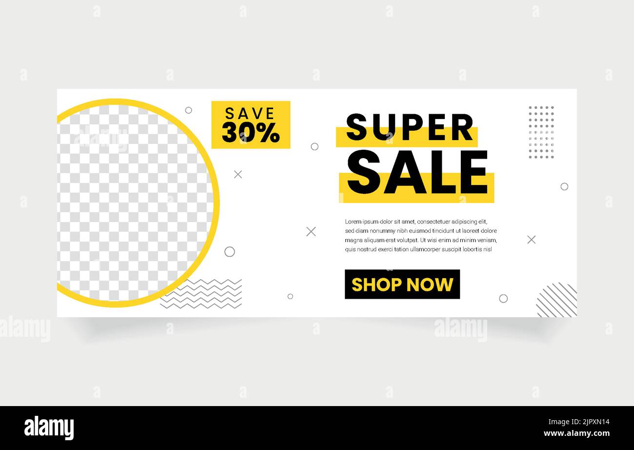 super sale banner template design promo Stock Vector Image & Art - Alamy