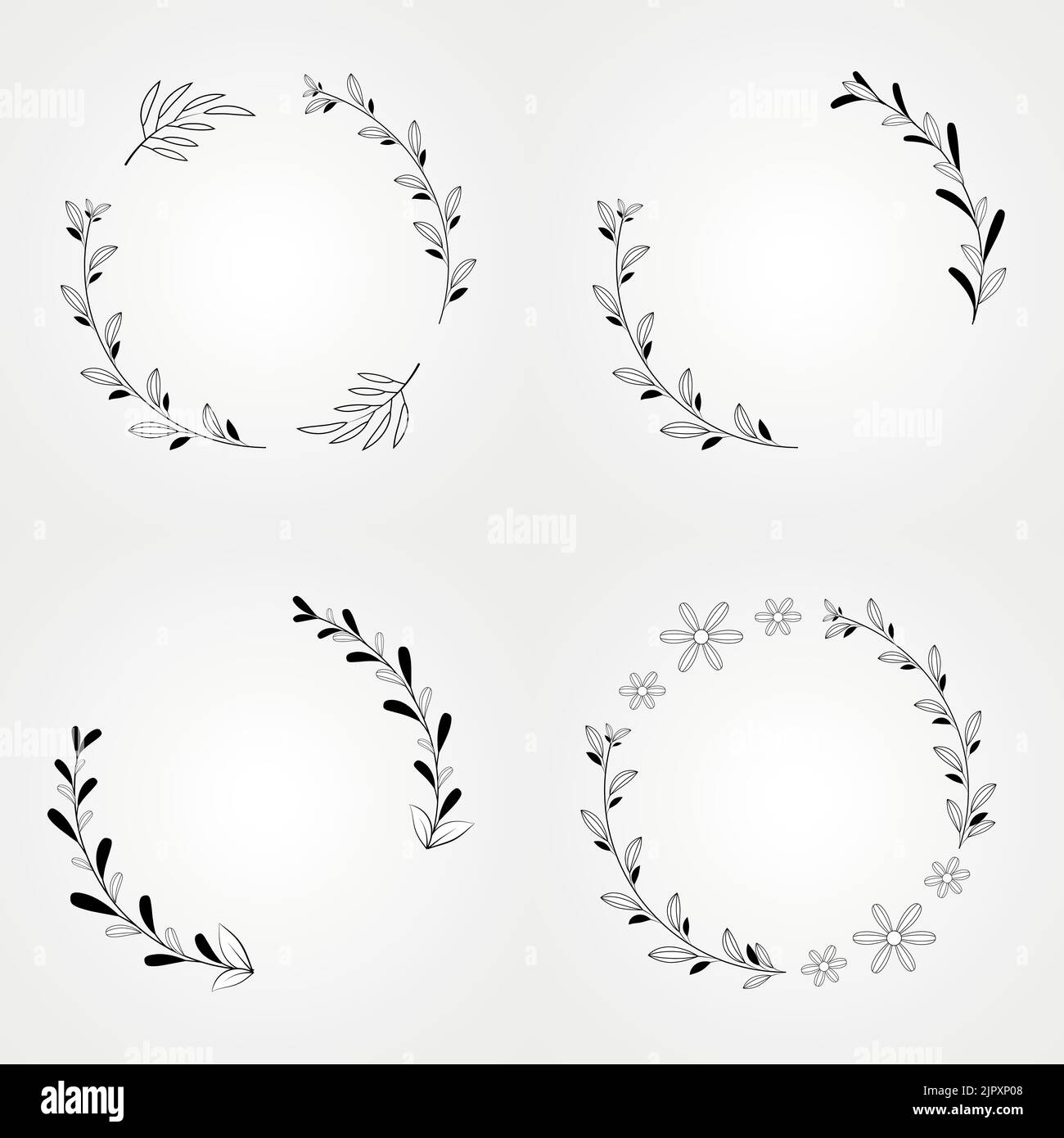 isolated frame circle botanical frame floral vector design Stock Vector Image & Art - Alamy