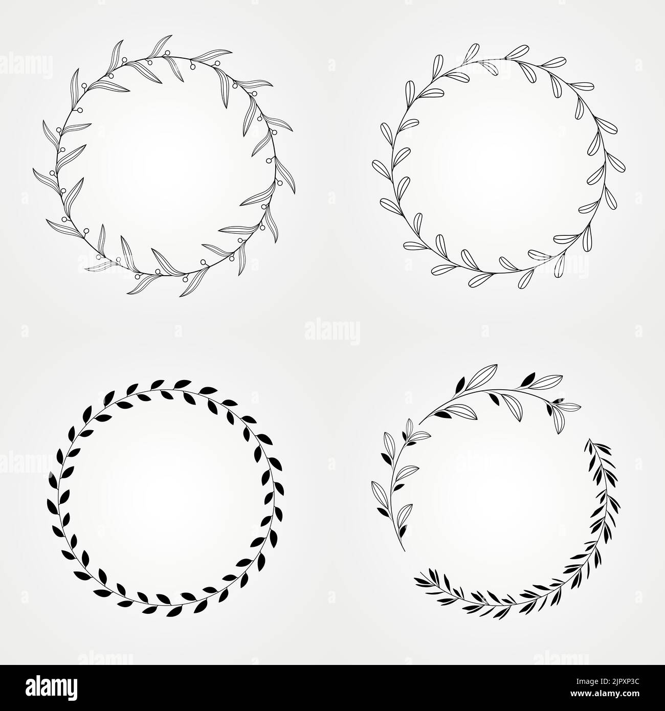 frame circle botanical frame design isolated Stock Vector Image & Art - Alamy