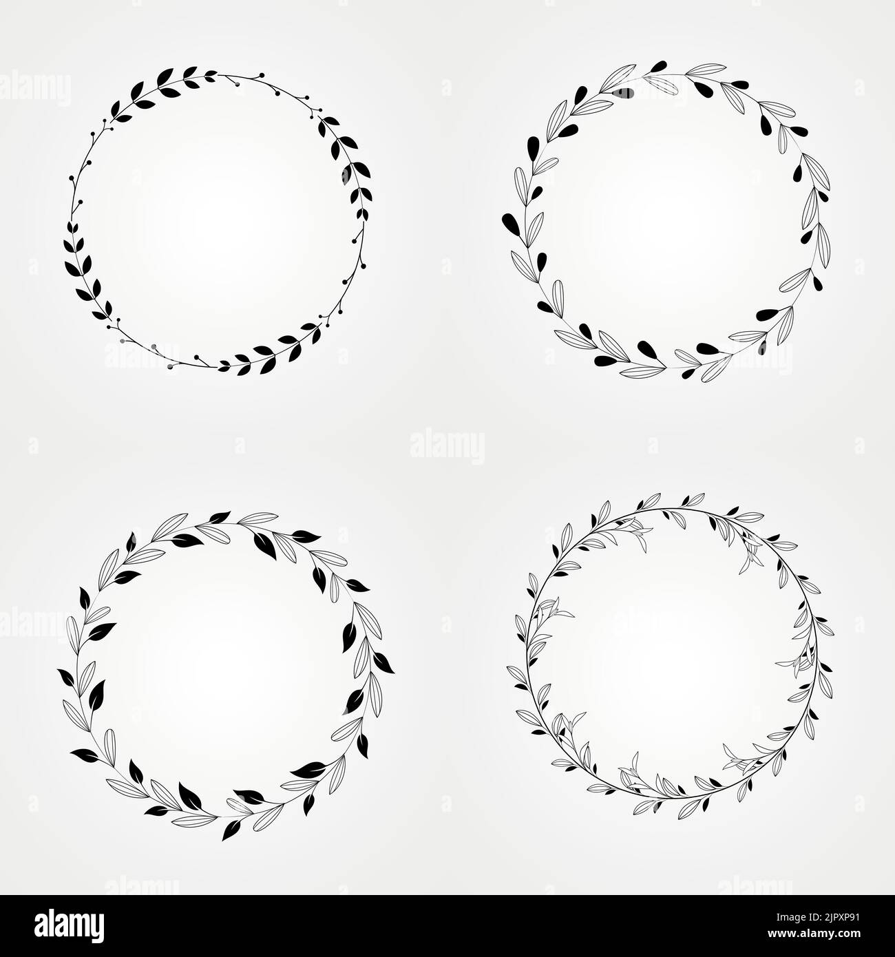 circle frame vector floral botanical frame Stock Vector Image & Art - Alamy