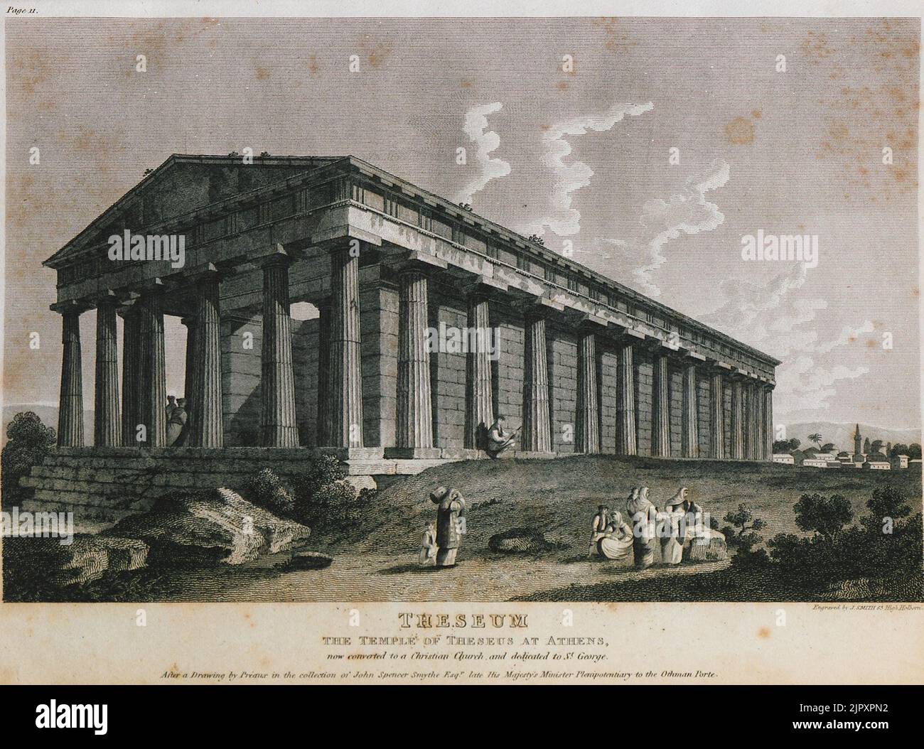Theseum The Temple of Theseus at Athens - Tweddell Robert - 1817 Stock ...