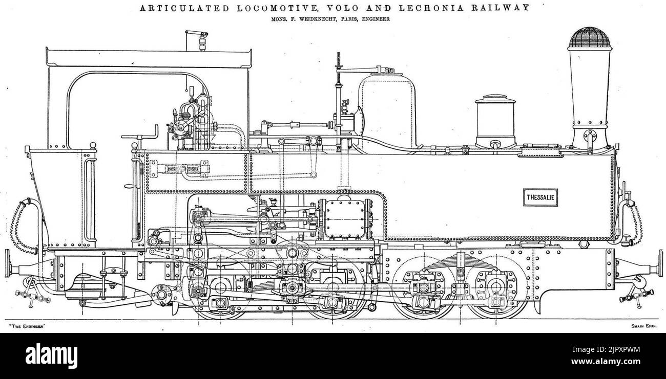 Articulated locomotive Cut Out Stock Images & Pictures - Alamy