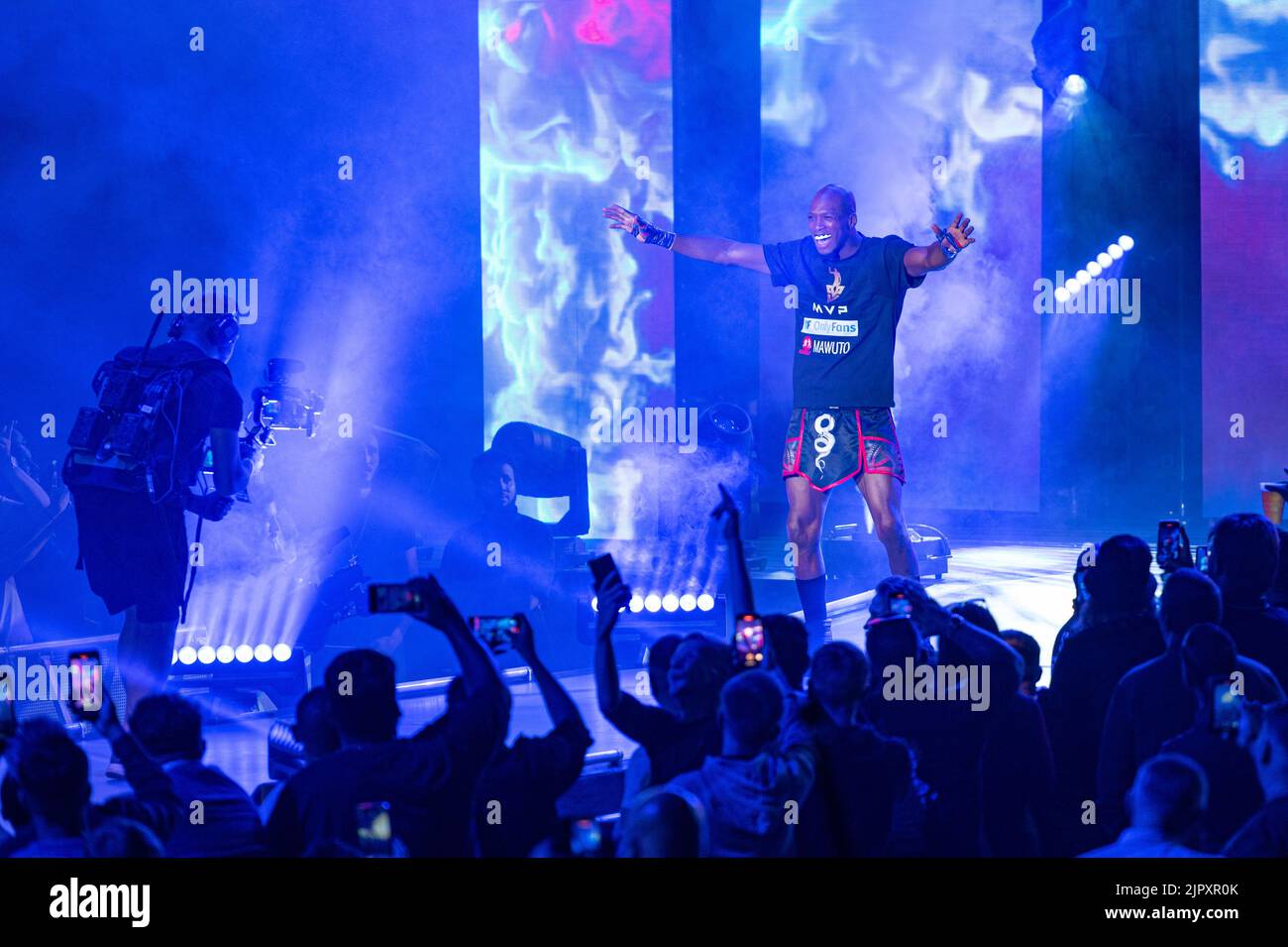 Michael Page of England and Mike Perry of USA during their middleweight ...