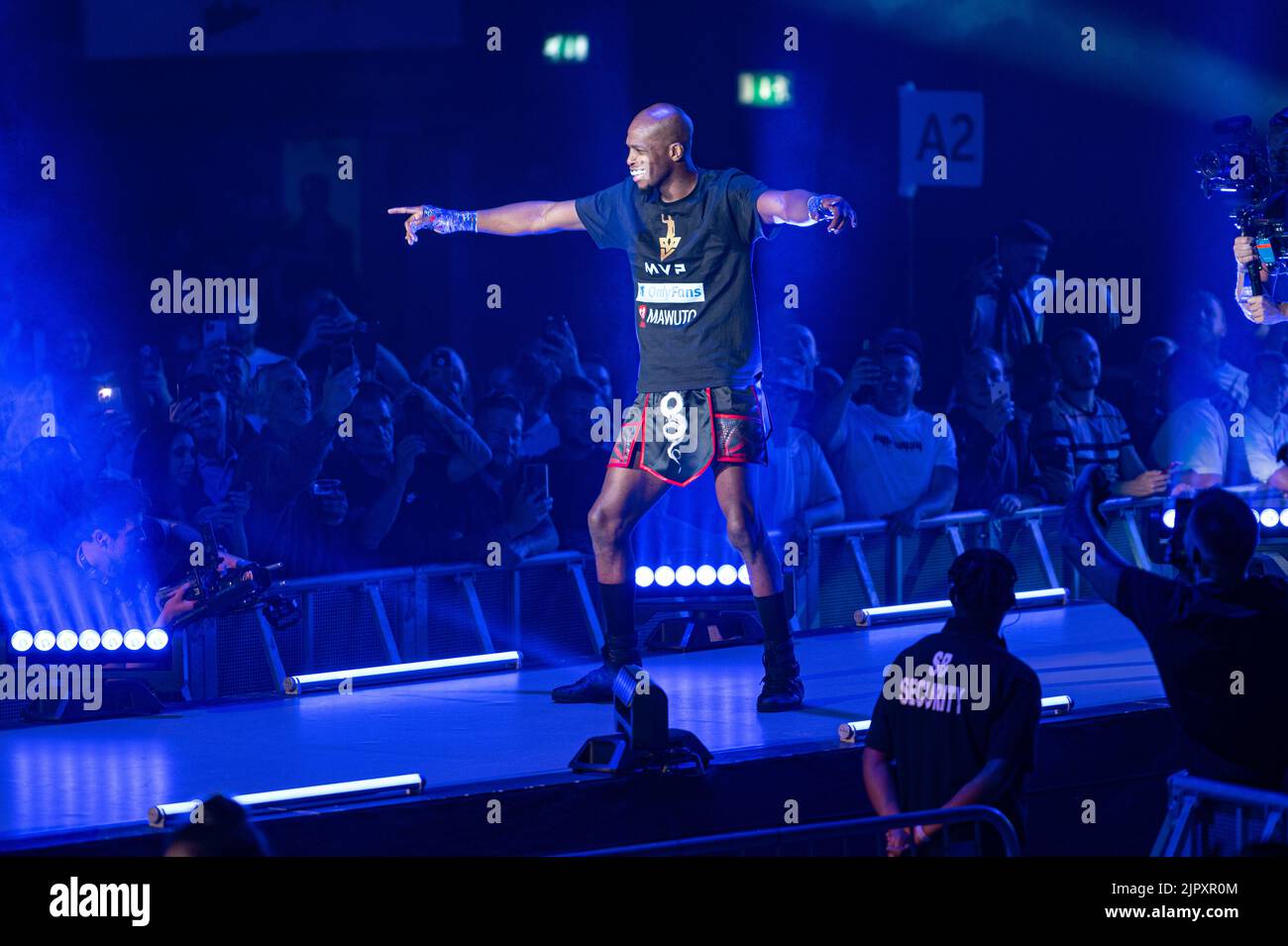 Michael Page of England and Mike Perry of USA during their middleweight ...
