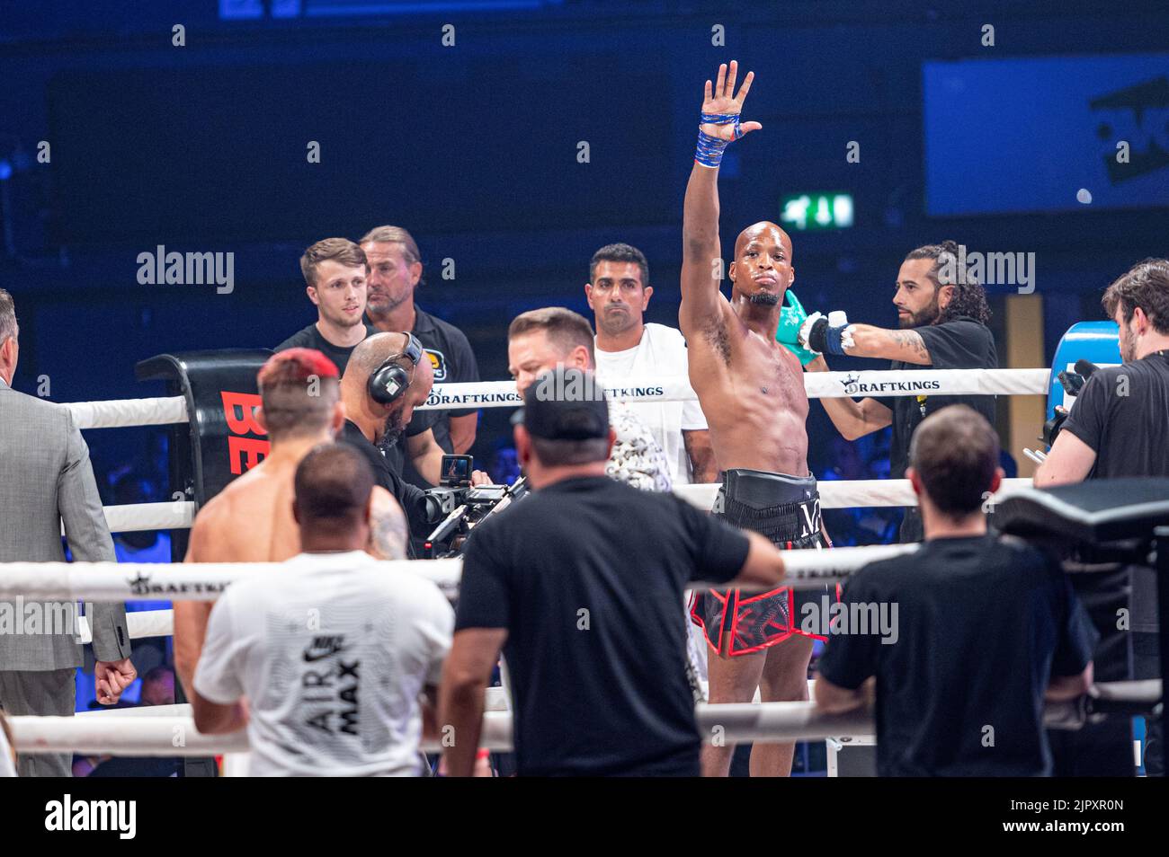 Michael Page of England and Mike Perry of USA during their middleweight ...
