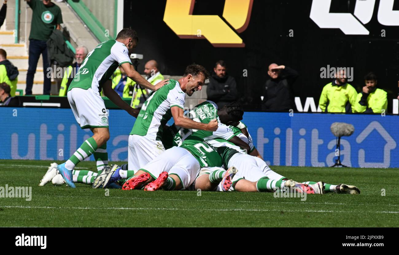 Easter Road Stadium Edinburgh.Scotland.UK.20th Aug-22 Hibs v Rangers ...