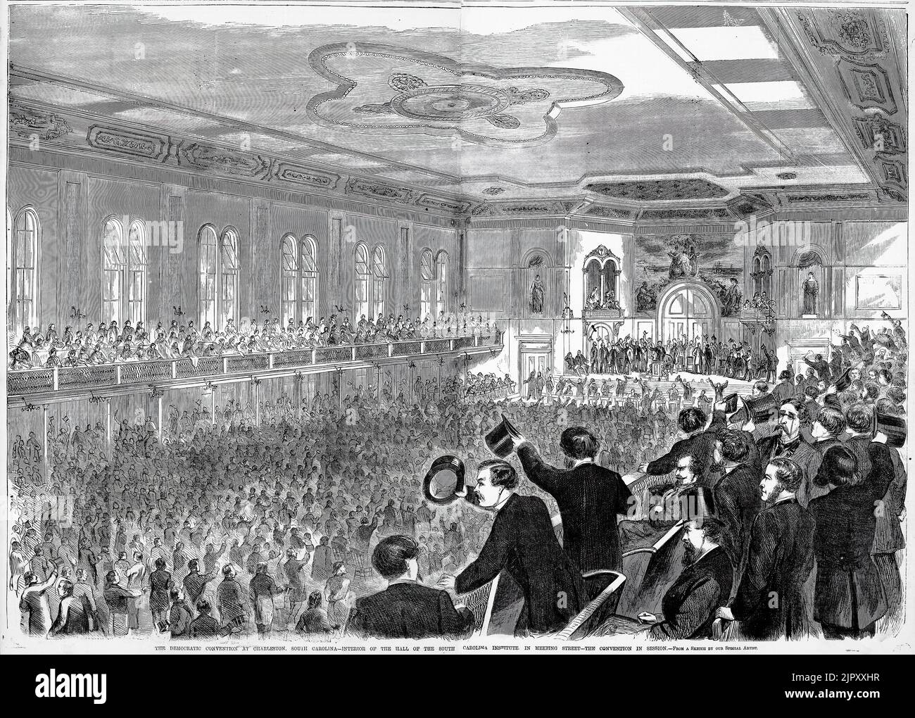 The 1860 Democratic National Convention at Charleston, South Carolina ...
