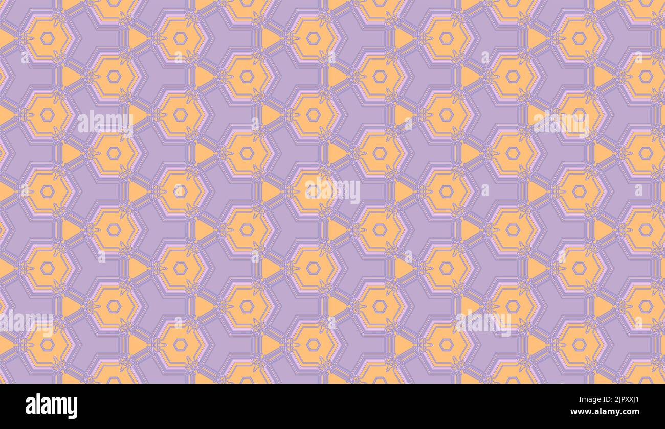 Seamless repeat pattern of shapes in very soft orange and purple Stock ...