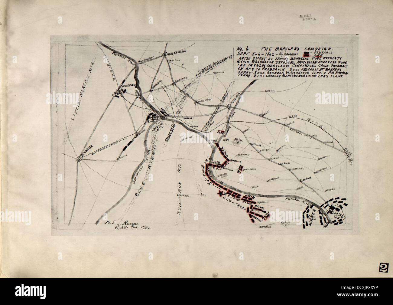 Thirty pen and ink maps of the Maryland Campaign, 1862 - drawn from ...