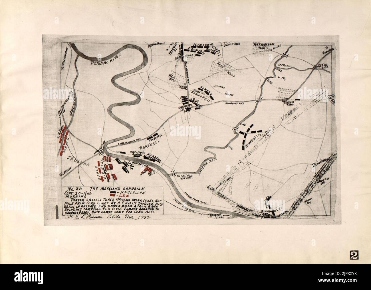 Thirty pen and ink maps of the Maryland Campaign, 1862 - drawn from ...