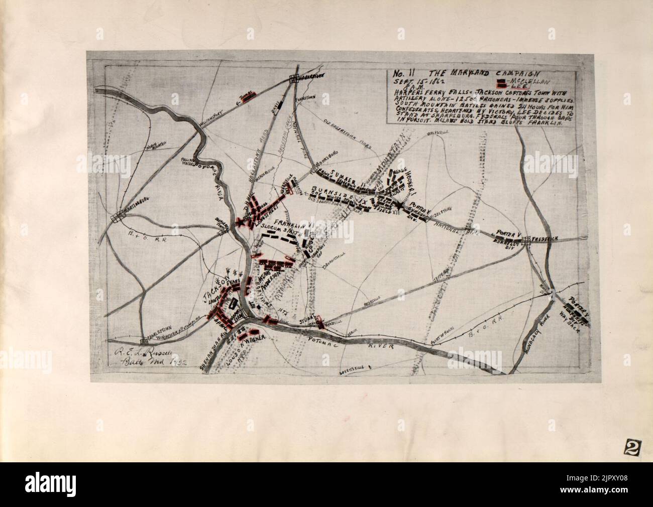 Thirty pen and ink maps of the Maryland Campaign, 1862 - drawn from ...