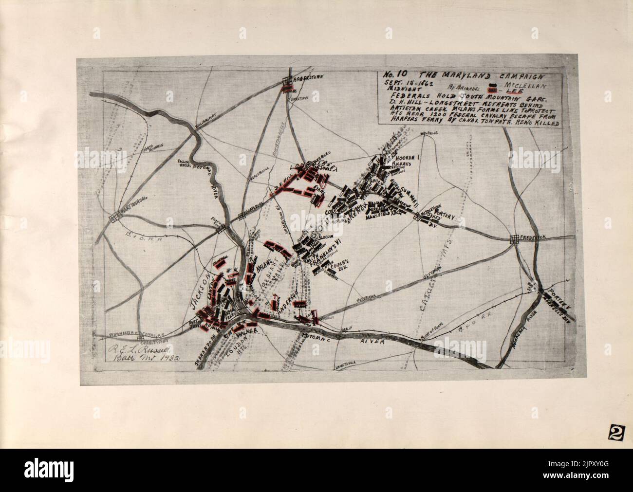 Thirty pen and ink maps of the Maryland Campaign, 1862 - drawn from ...