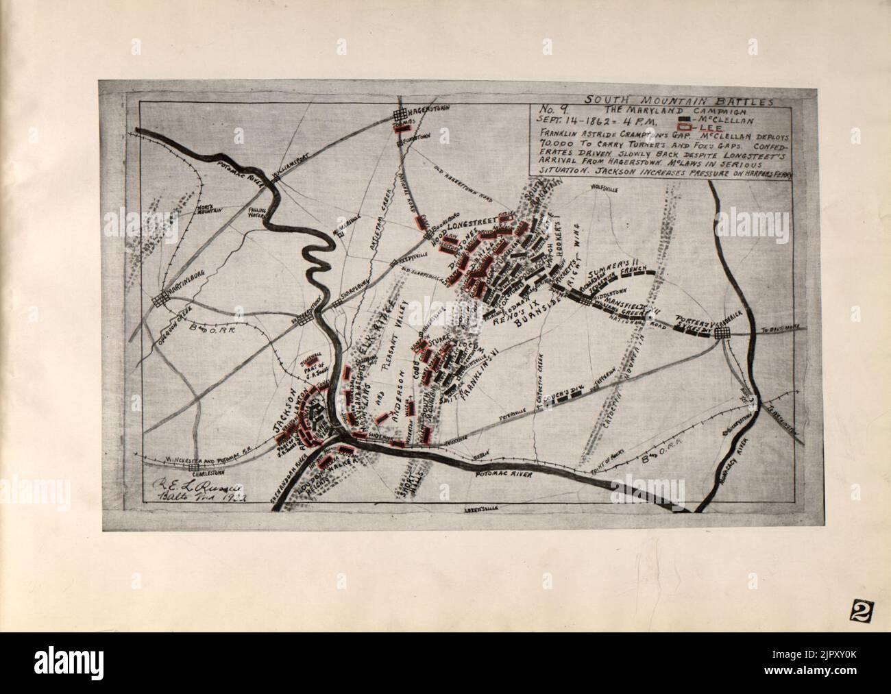 Thirty pen and ink maps of the Maryland Campaign, 1862 - drawn from ...