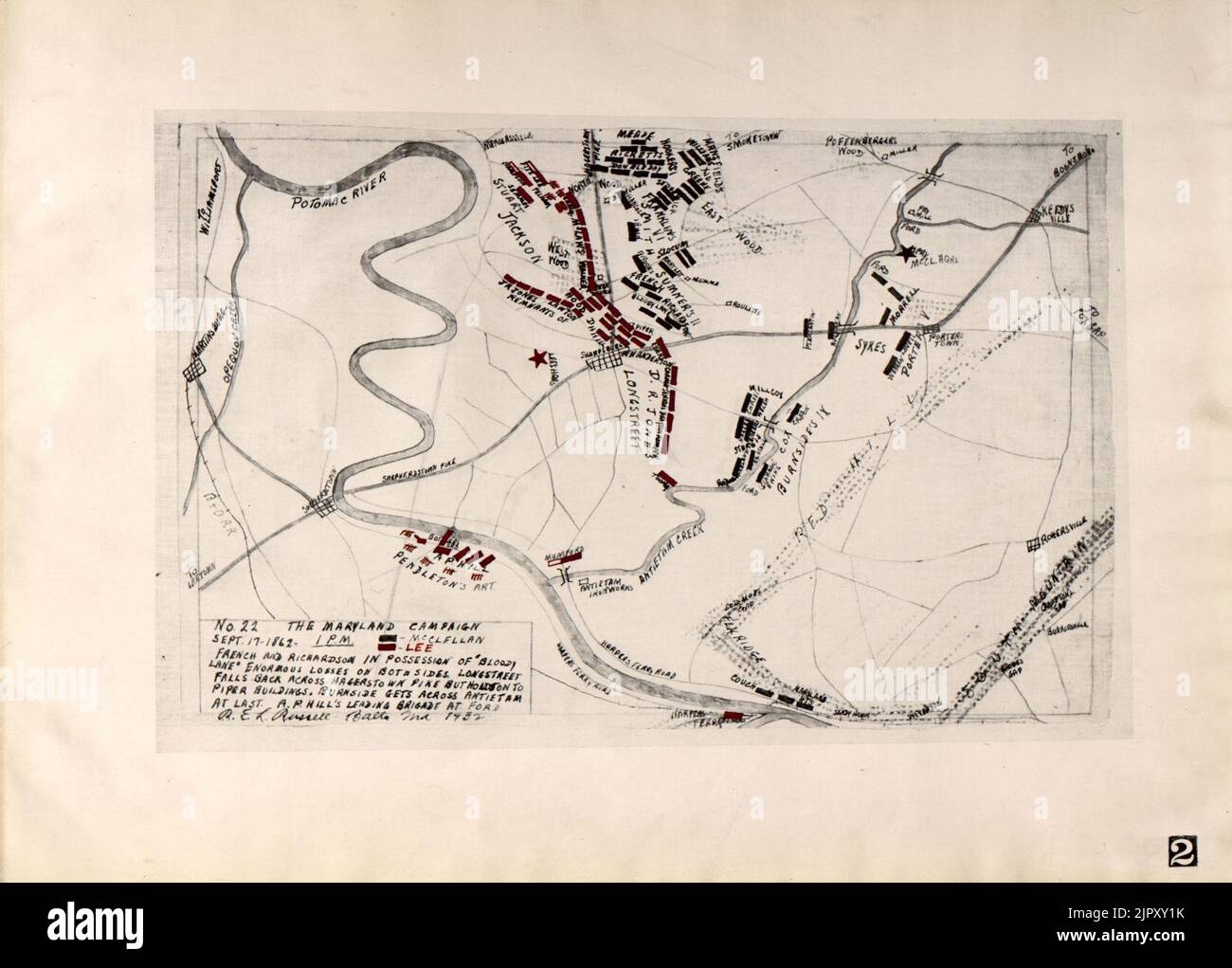 Thirty pen and ink maps of the Maryland Campaign, 1862 - drawn from ...