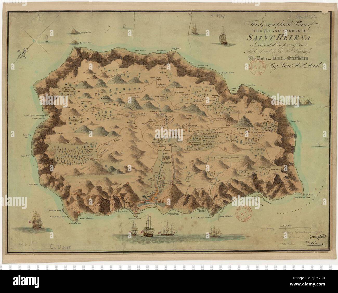 This Geographical Plan of the Island and forts of Saint Helen by Lt ...