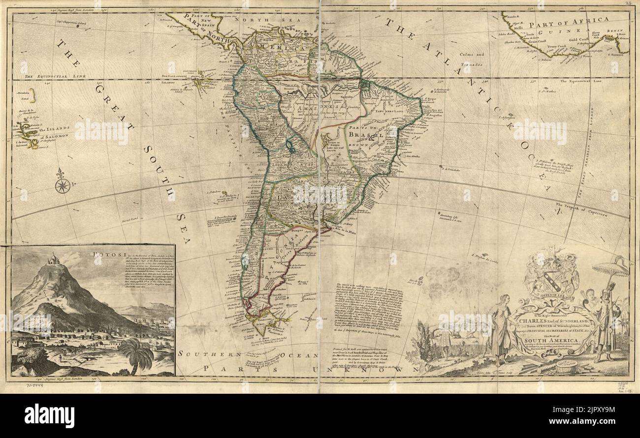 This map of South America, according to the newest and most exact ...