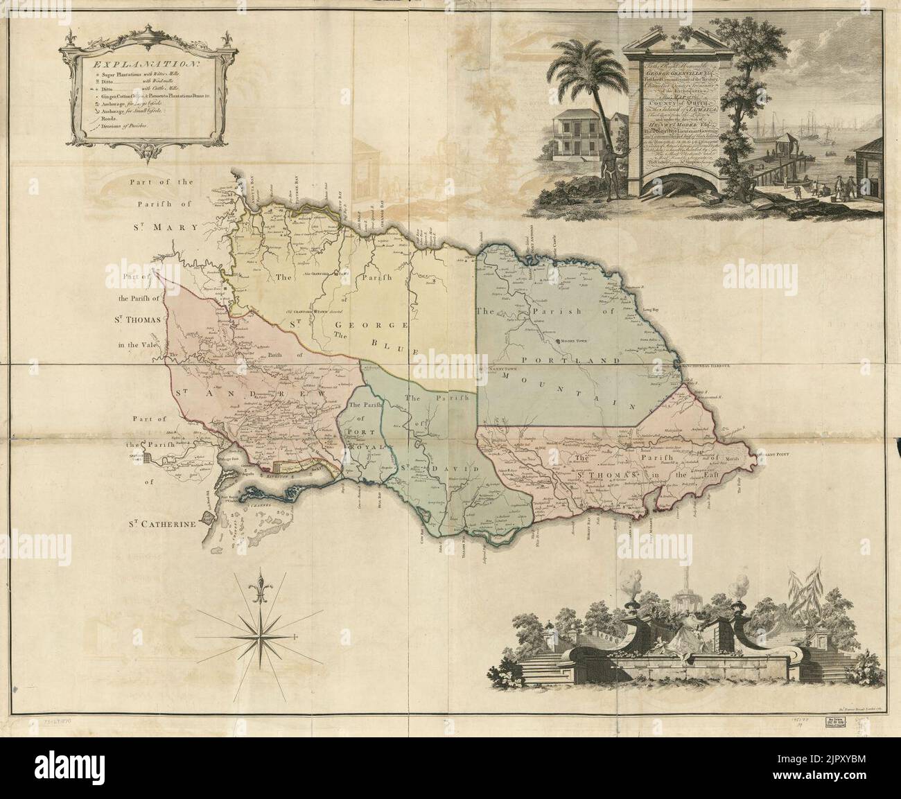 Surry county map hi-res stock photography and images - Alamy