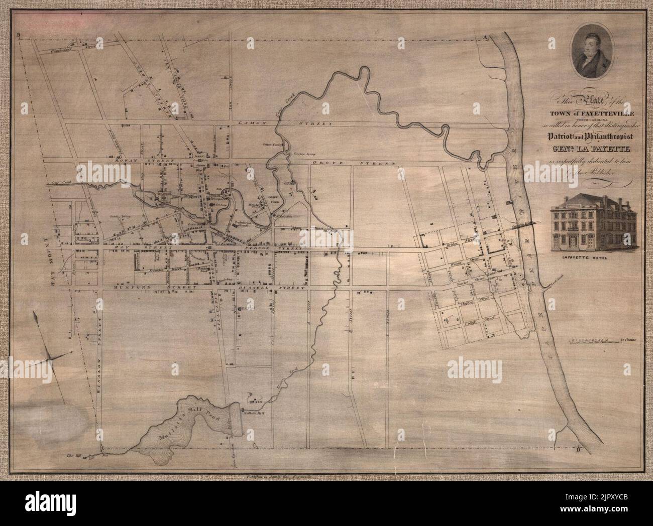 This plate of the town of Fayetteville North Carolina, so called in ...