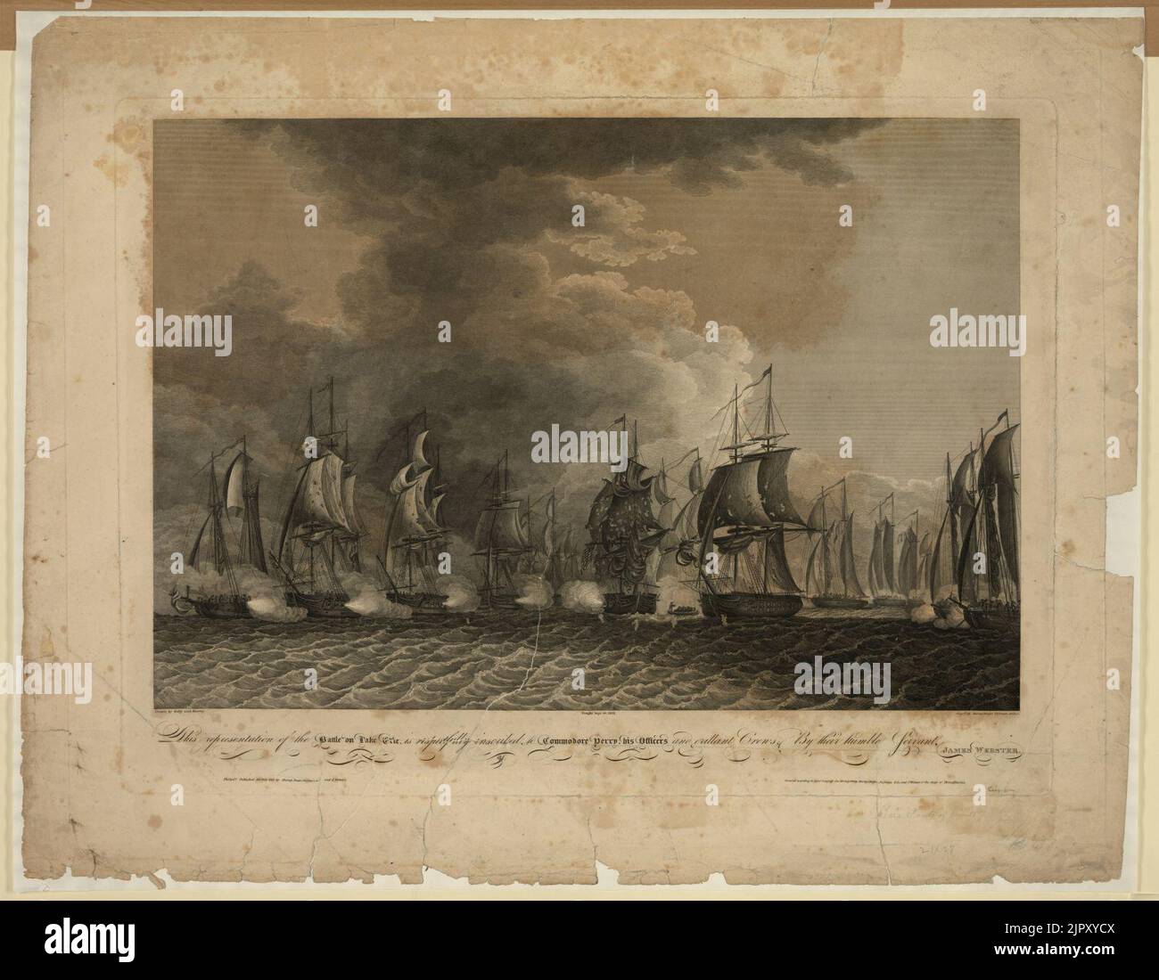 This representation of the battle on Lake Erie is respectfully ...