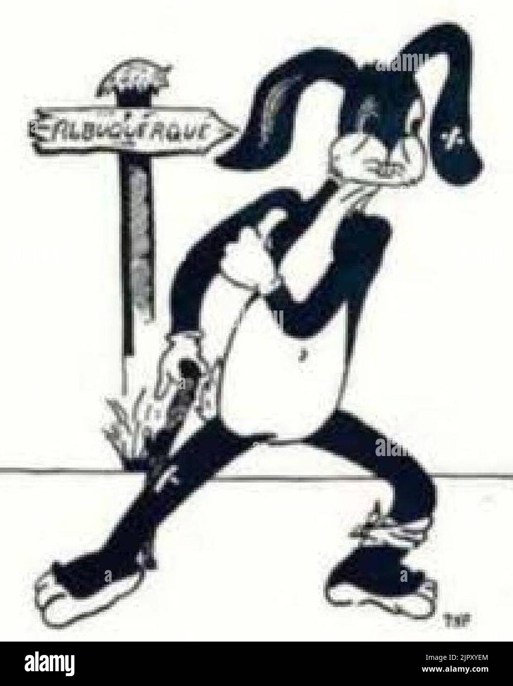 This way to Albuquerque rabbit art detail, from- Victorville Army Air ...