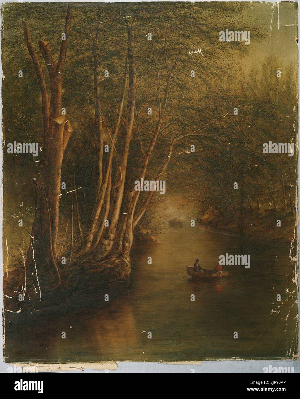 Thomas Addison Richards - Under the Birches Stock Photo - Alamy