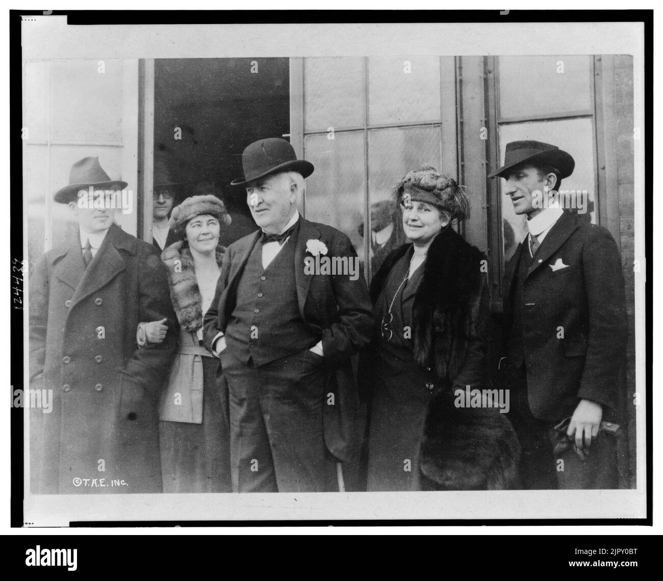 Thomas Alva Edison, three-quarter length portrait, standing, facing ...