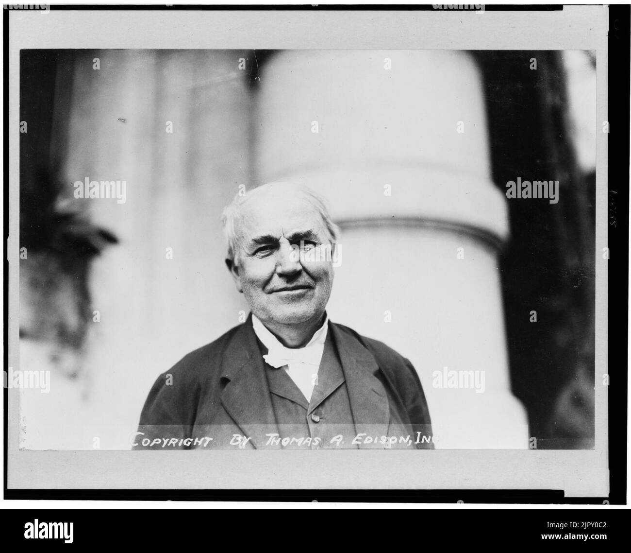 Thomas Alva Edison, head-and-shoulders portrait, facing front Stock ...