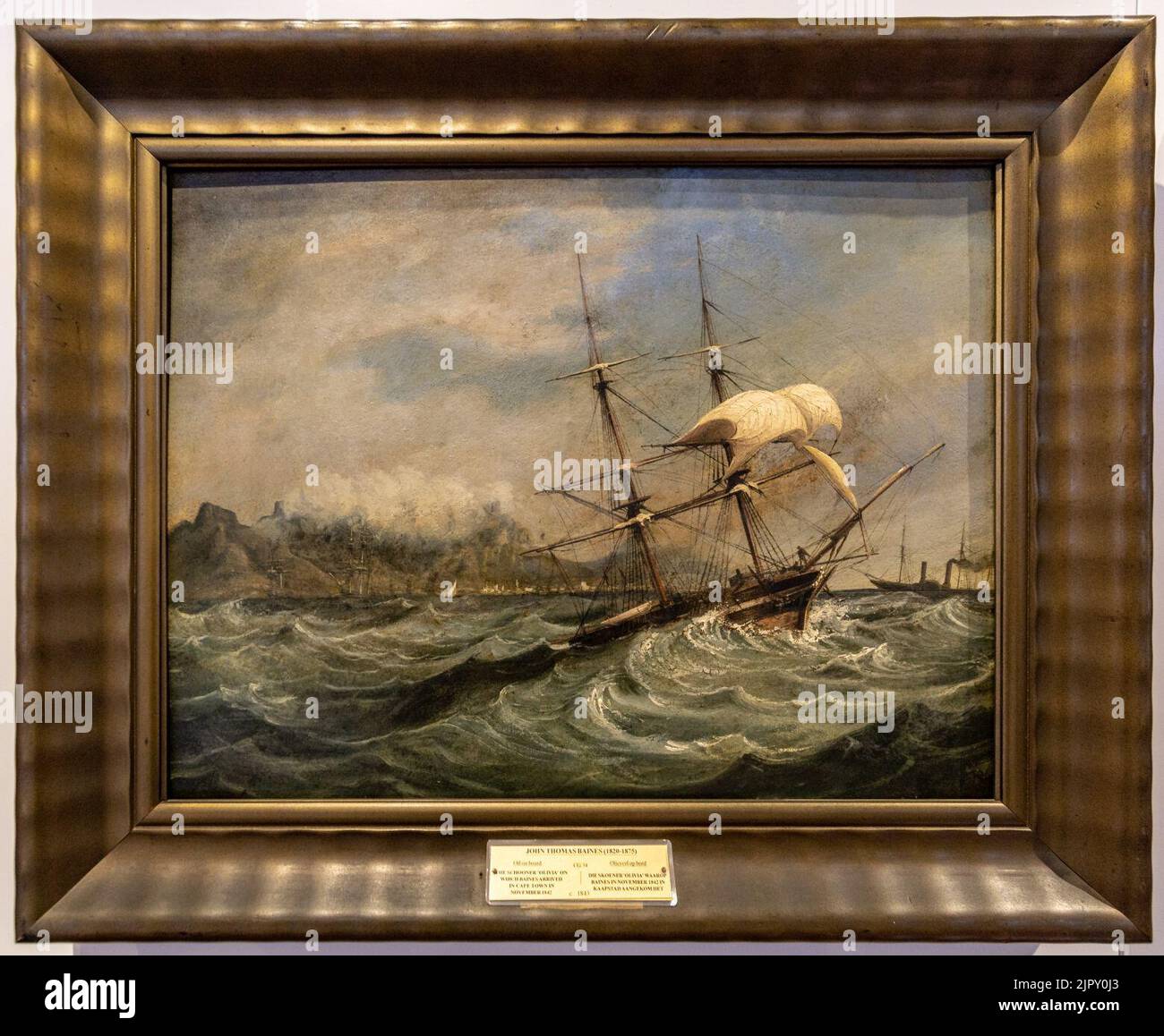 Thomas Baines-The schooner 'Olivia' on which Thomas Baines arrived in ...