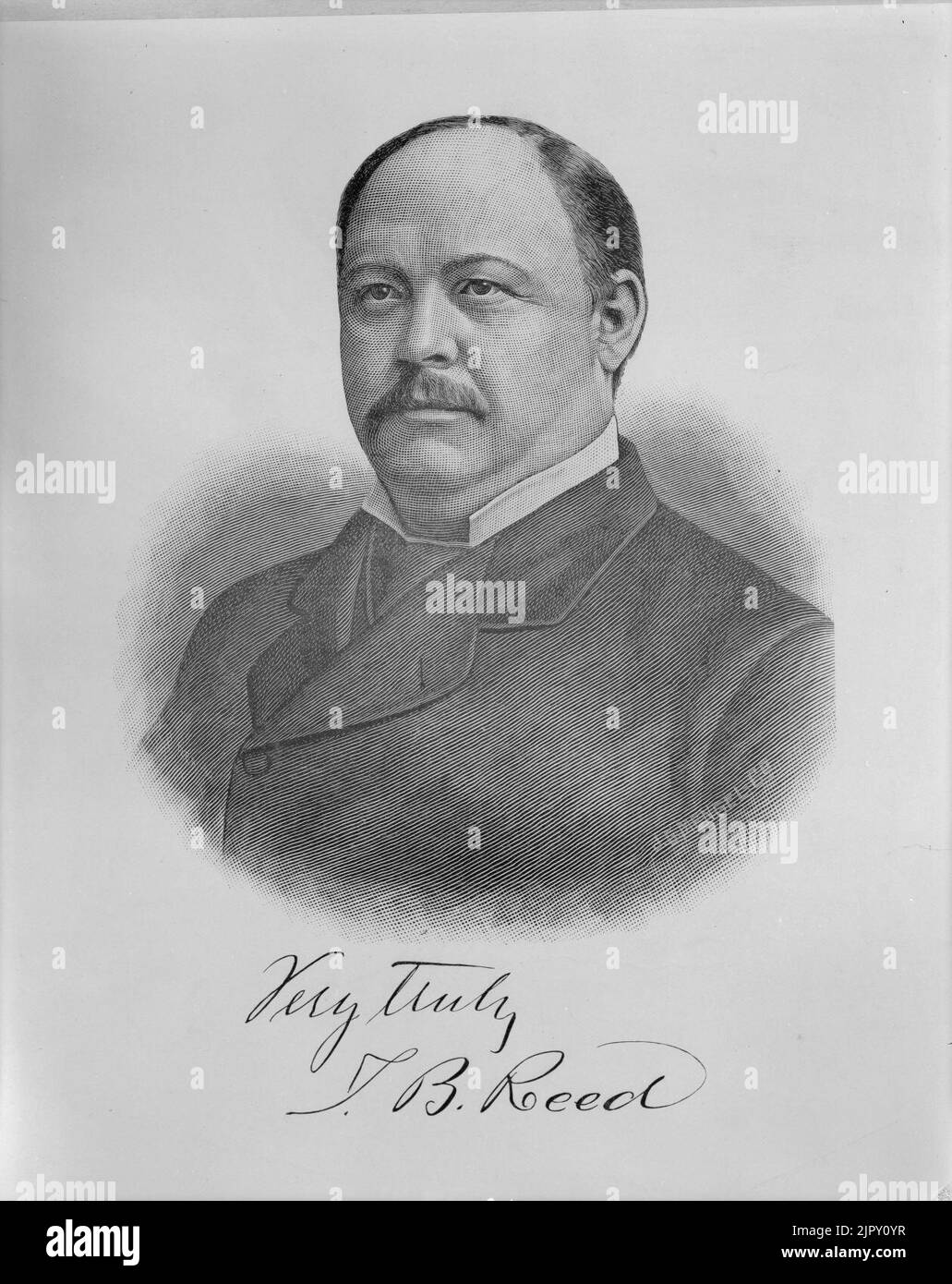 Thomas Brackett Reed, head and shoulders portrait, facing left Stock ...