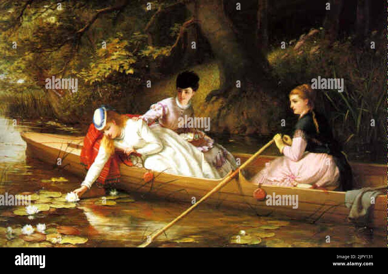 Thomas Brooks - Thames lilies Stock Photo - Alamy