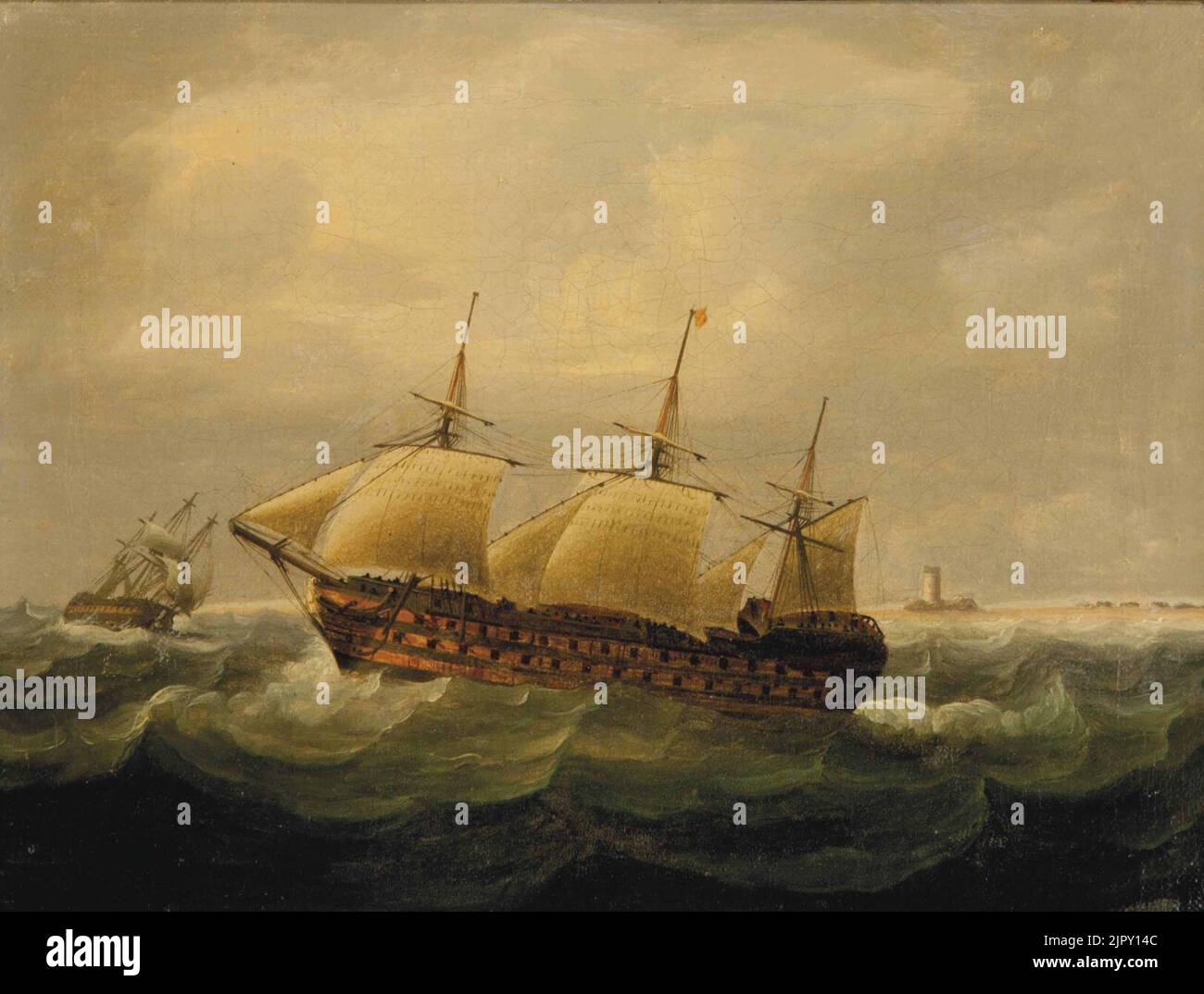 Thomas Buttersworth - The wreck of the HMS St. George, Norway, 1811 NYR ...