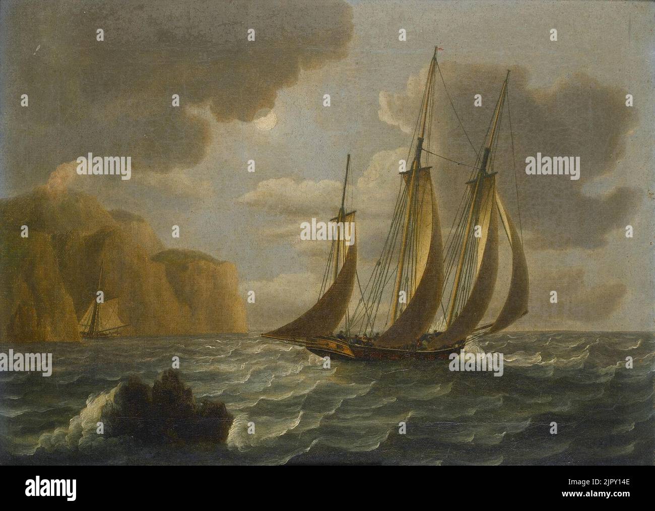 Thomas Buttersworth - An armed revenue cutter on patrol with a ...