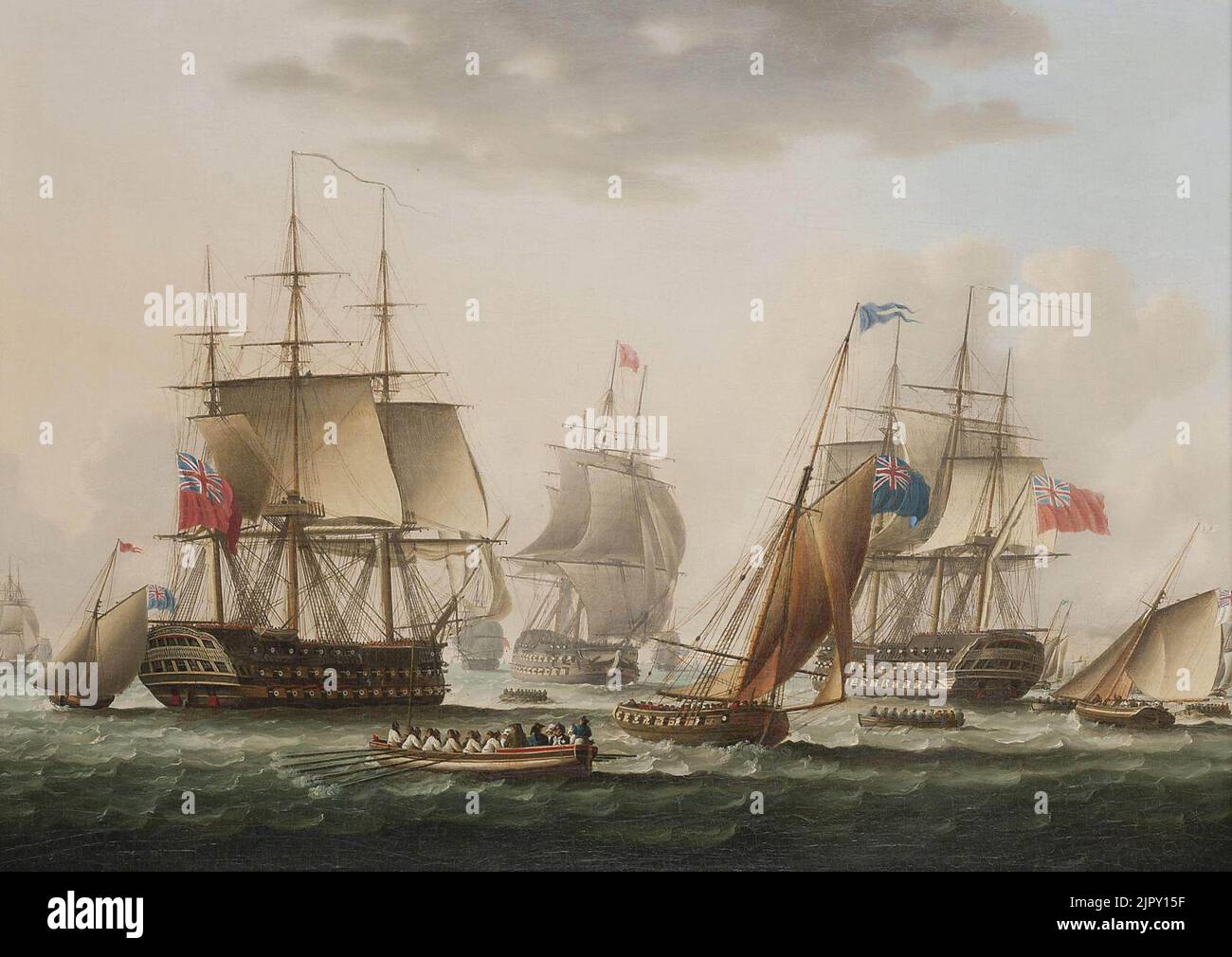 Thomas Buttersworth - Napoleon being transferred from H.M.S ...
