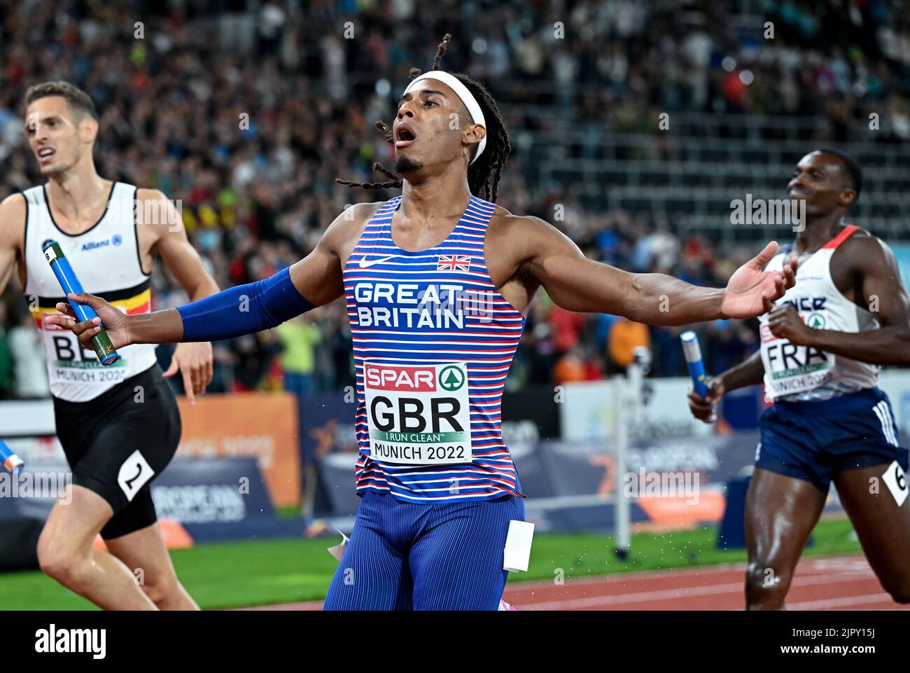 Great Britain's Alex Haydock-Wilson crosses the finish line to take ...