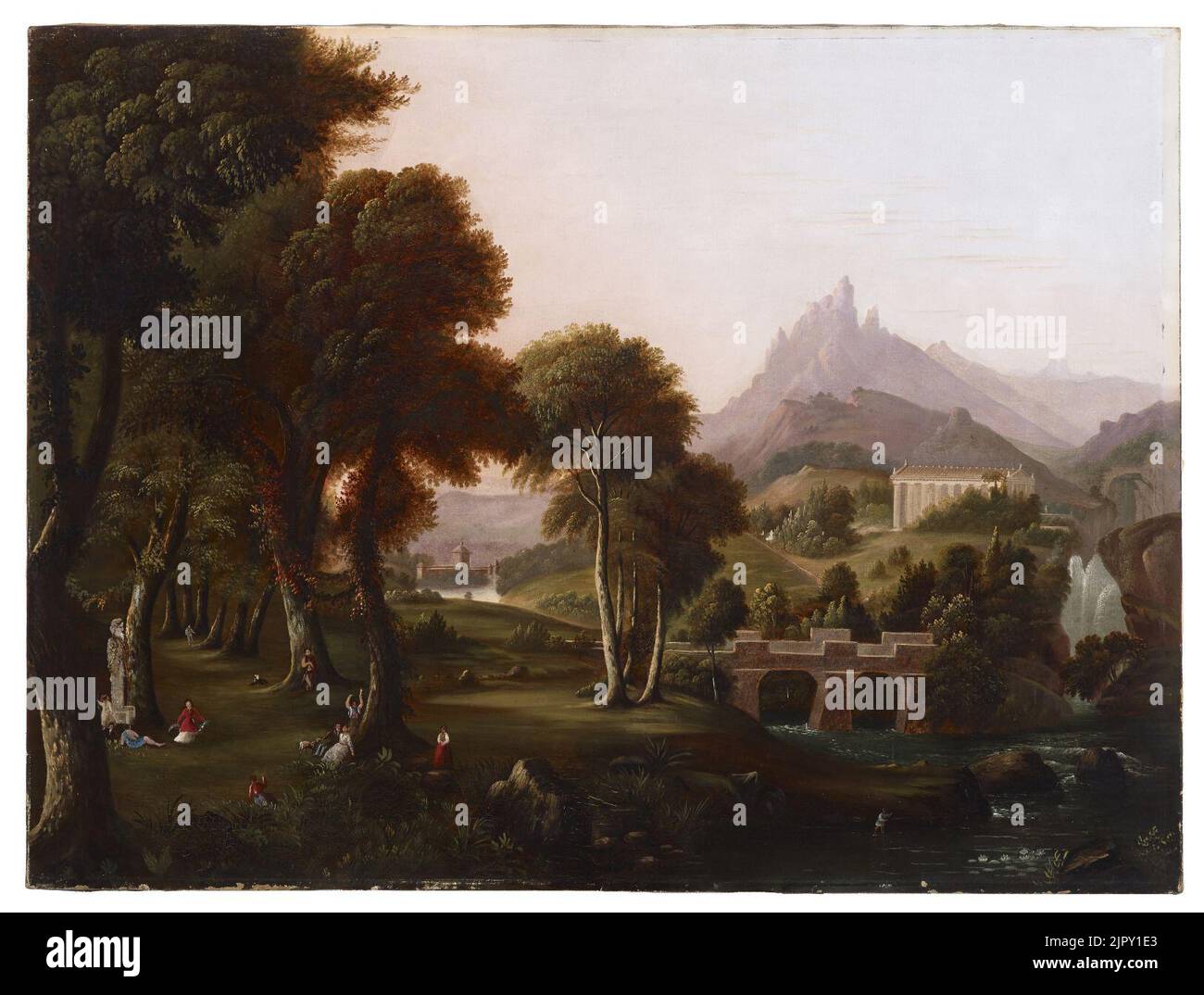 Thomas Cole - Copy of ''Dream of Arcadia'' by Thomas Cole Stock Photo ...