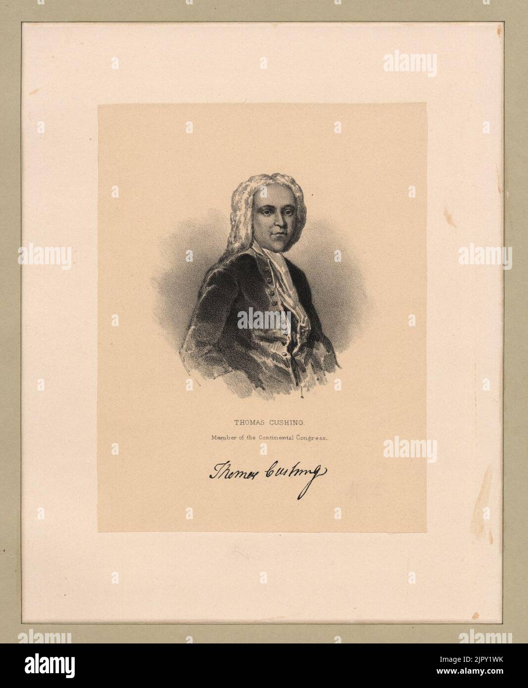 Thomas Cushing, member of the Continental Congress Stock Photo - Alamy