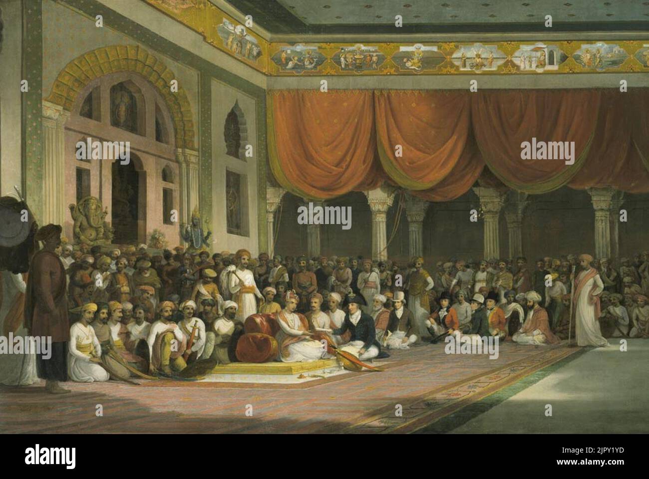 Thomas Daniell, Sir Charles Warre Malet, Concluding a Treaty in 1790 in ...