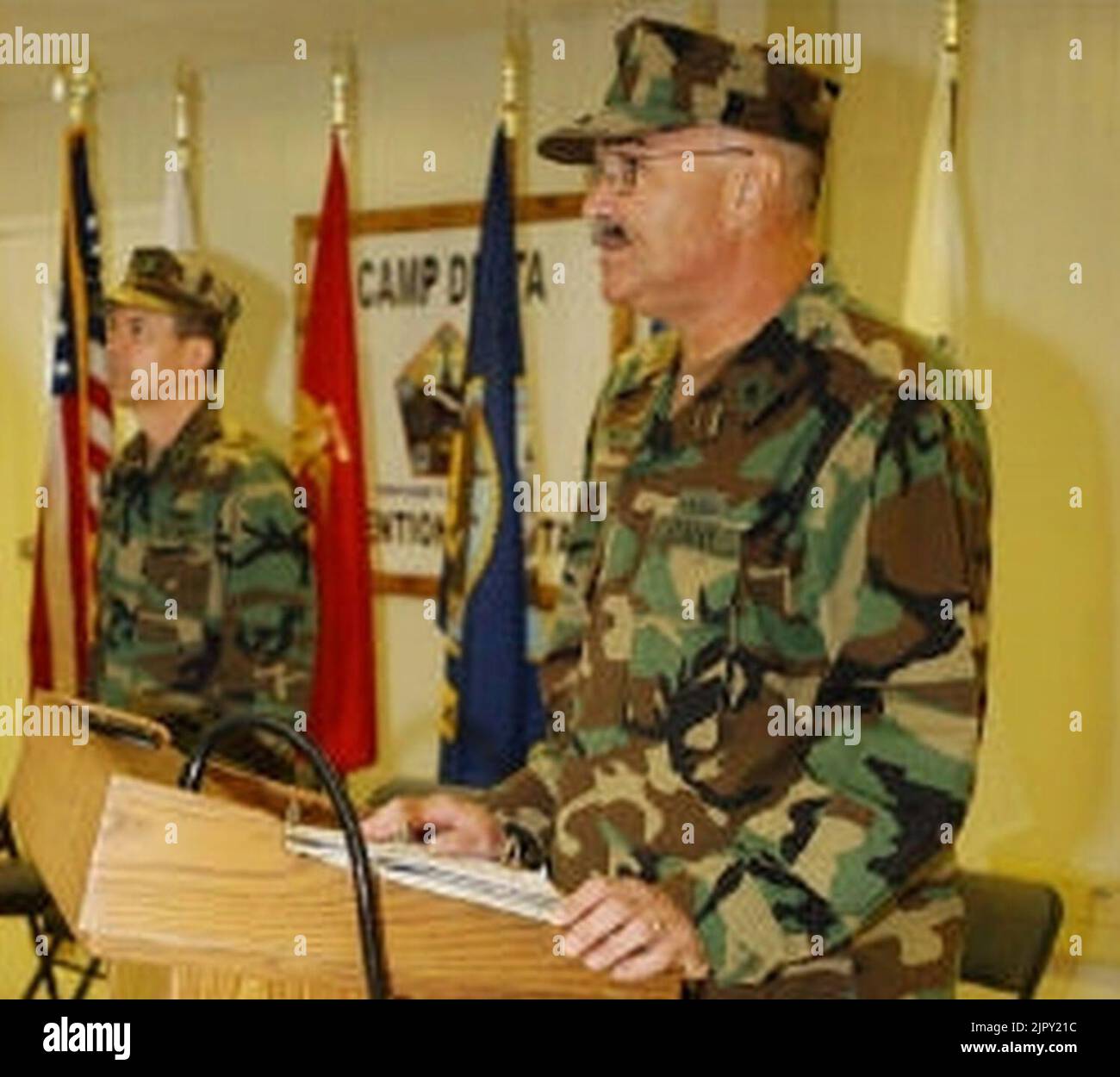 Thomas DeLaney assumes command of the captive's hospital Stock Photo ...