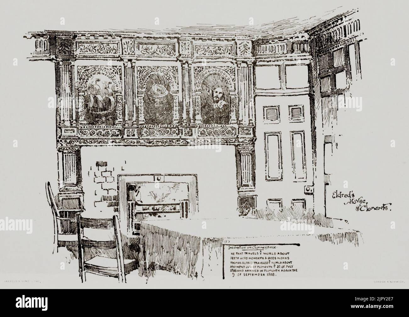 Thomas Eldred's House, Fore Street, Ipswich 1888 Stock Photo - Alamy