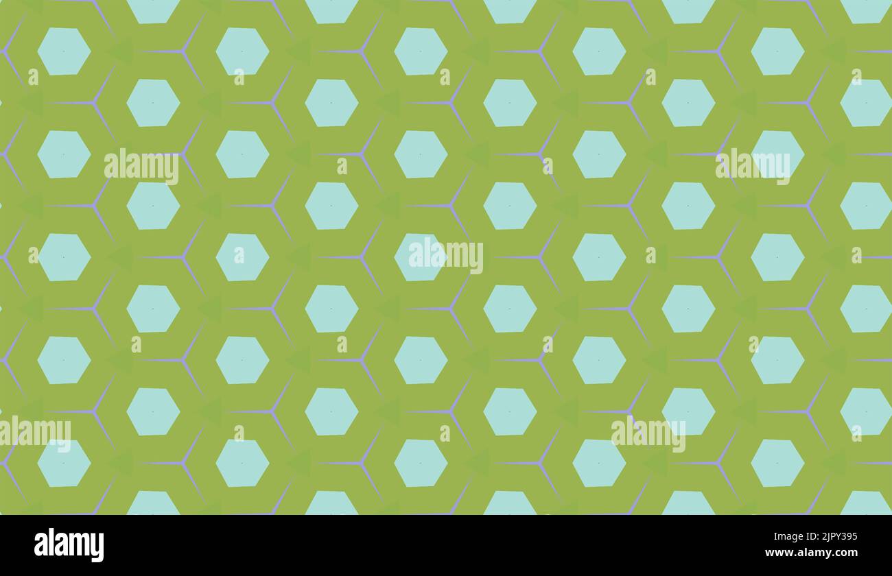 Seamless repeat pattern of hexagon shapes in green Stock Photo - Alamy