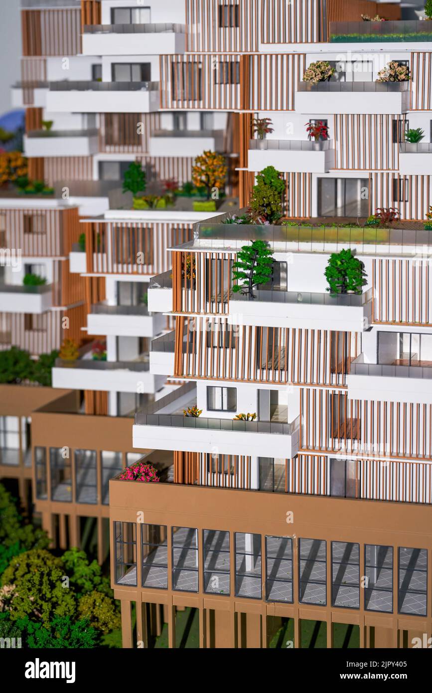 Make beautiful wooden house models Stock Photo - Alamy